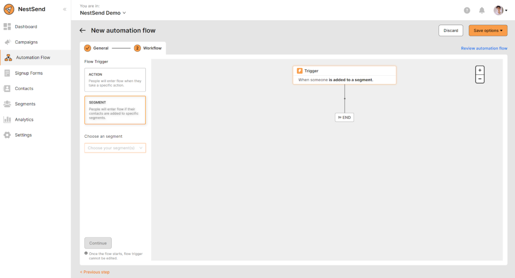 How to Create Automation Flow in NestSend - NestSend Help Center