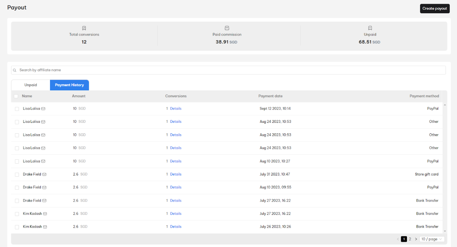 Explore What’s Inside Payout Dashboard -NestAffiliate Help Center
