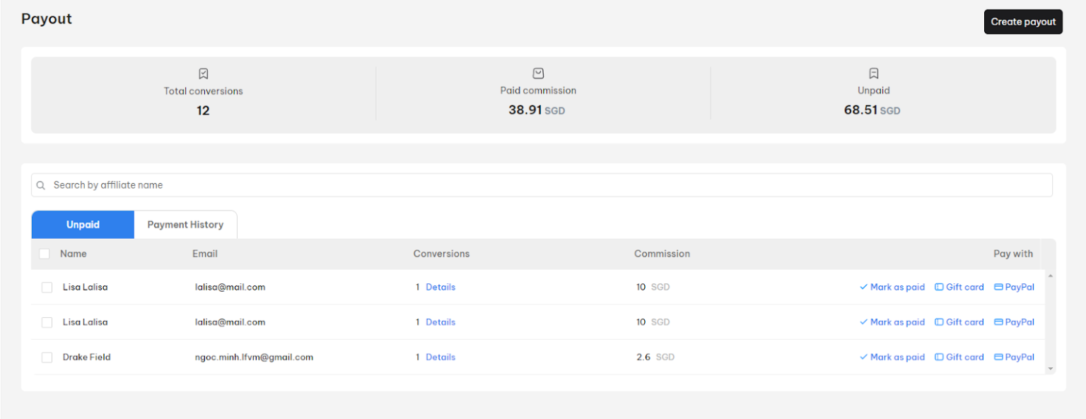 Explore What’s Inside Payout Dashboard -NestAffiliate Help Center