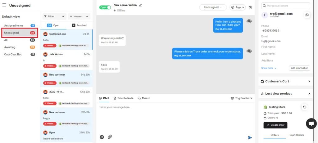 How to Assign Conversation to Agents - NestDesk Help Center
